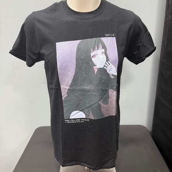 UMAI | Shirts | Umai Im Alive Black Tshirt With Anime Girl Graphic ...